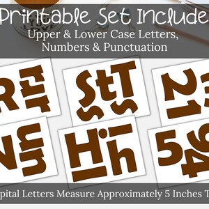 Brown Bulletin Board Letters: Printable Classroom Decor (digital ...