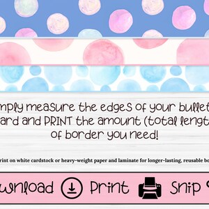 Watercolor Polka Dots Bulletin Board Border Strips | Printable Pastel ...