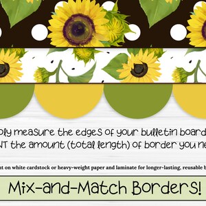 Sunflower Bulletin Board Set | Printable Sunflower Themed Borders ...