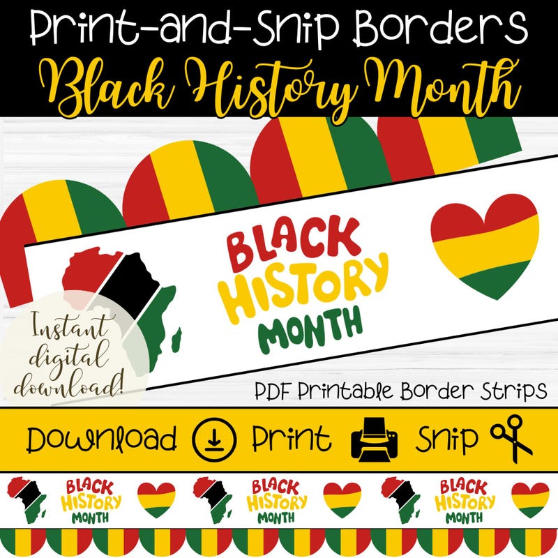 Black History Month Bulletin Board Border - Etsy