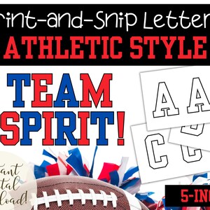 Athletic-style Letters | Printable Bulletin Board Letter Set | School ...