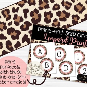 Leopard Print Bulletin Board Border: DIY Printable Trim (digital ...