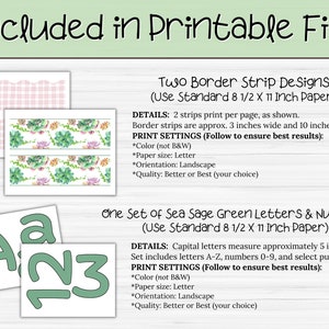 Classroom Bulletin Board Borders and Letters Watercolor Succulent ...