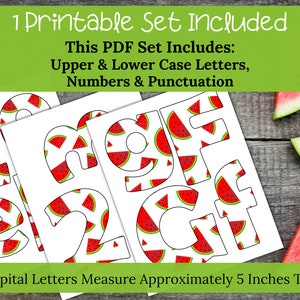 Watermelon Bulletin Board Letter Set | Printable Letter Set for ...
