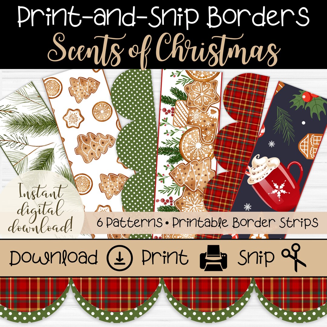 Christmas Bulletin Board Borders: Festive Classroom Decor (digital ...