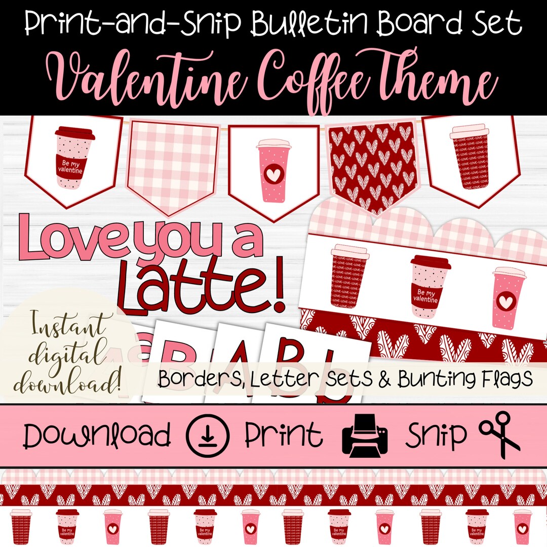 Valentine Bulletin Board Printable Valentine's Day Classroom Decor ...