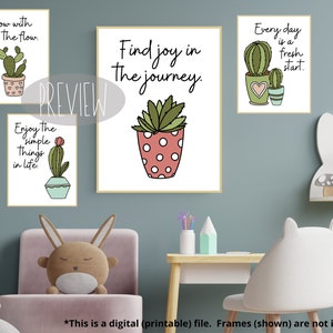 Succulent & Cactus Classroom Posters | Cute Growth Mindset Sayings ...