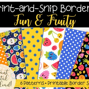 Fruit Themed Bulletin Board Borders | Printable Fruity Borders ...