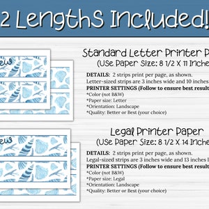 Bulletin Board Borders in Blue Seashell Pattern, Printable Trim Set for ...