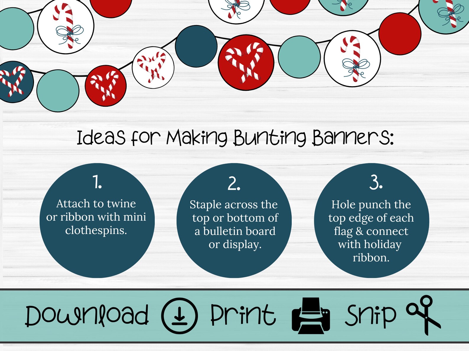 Candy Cane Christmas Bulletin Board Set: Printable Borders & Letters ...
