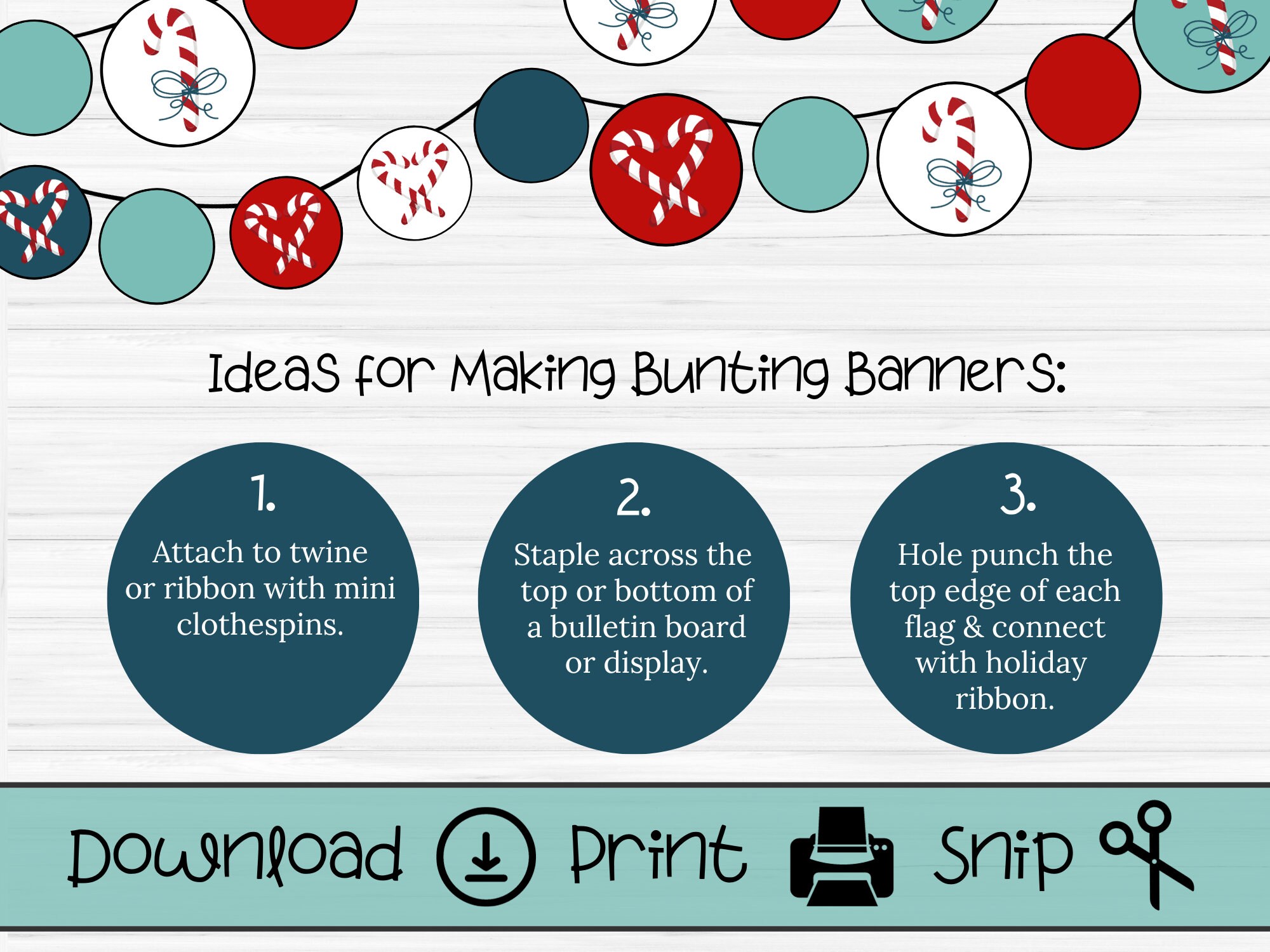 Candy Cane Christmas Bulletin Board Set: Printable Borders & Letters ...