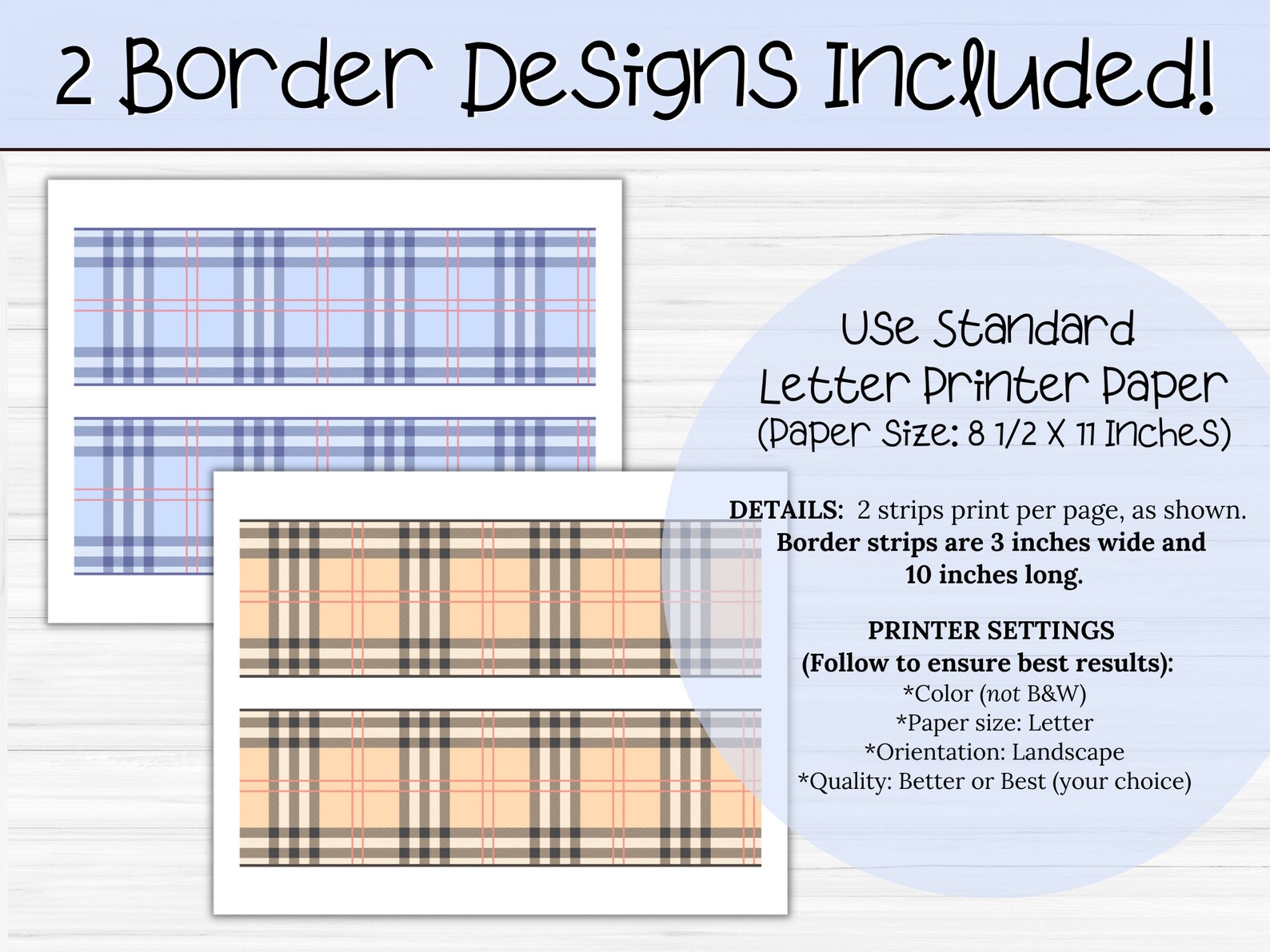 Trendy Classroom Bulletin Board Borders Printable Plaid Trim - Etsy