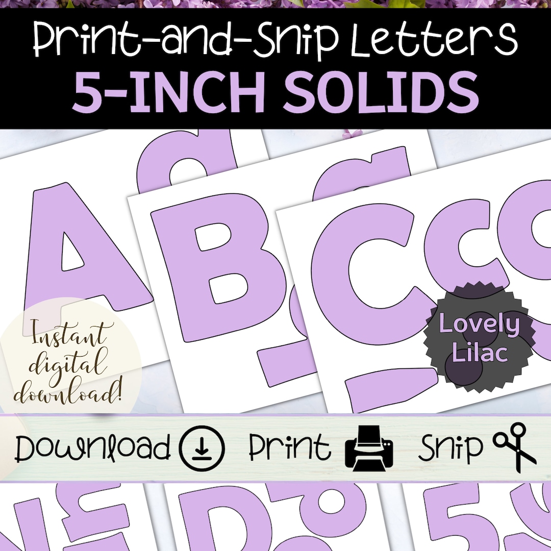 Purple Bulletin Board Letters | Classroom Letter Set | Printable Lilac ...