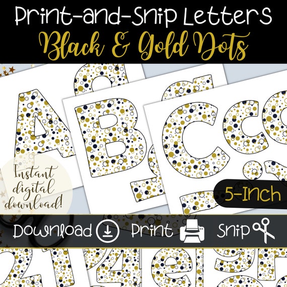 Gold Polka Dot Border Bulliten