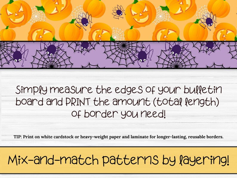 Halloween Bulletin Board Border Strips: Spooks & Treats Classroom Decor ...