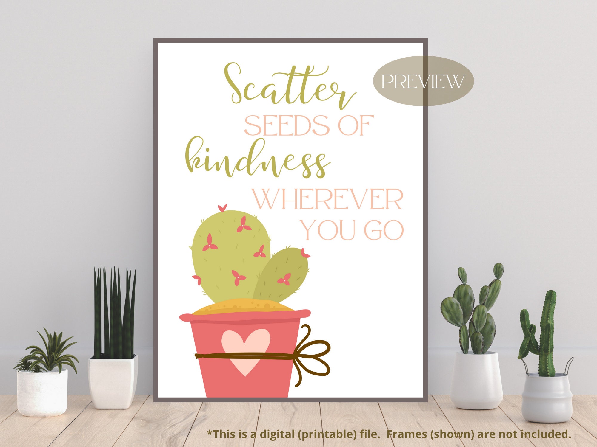 Boho Cactus Classroom Prints Printable Class Posters Love - Etsy