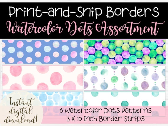 Pink And Green Polka Dot Border