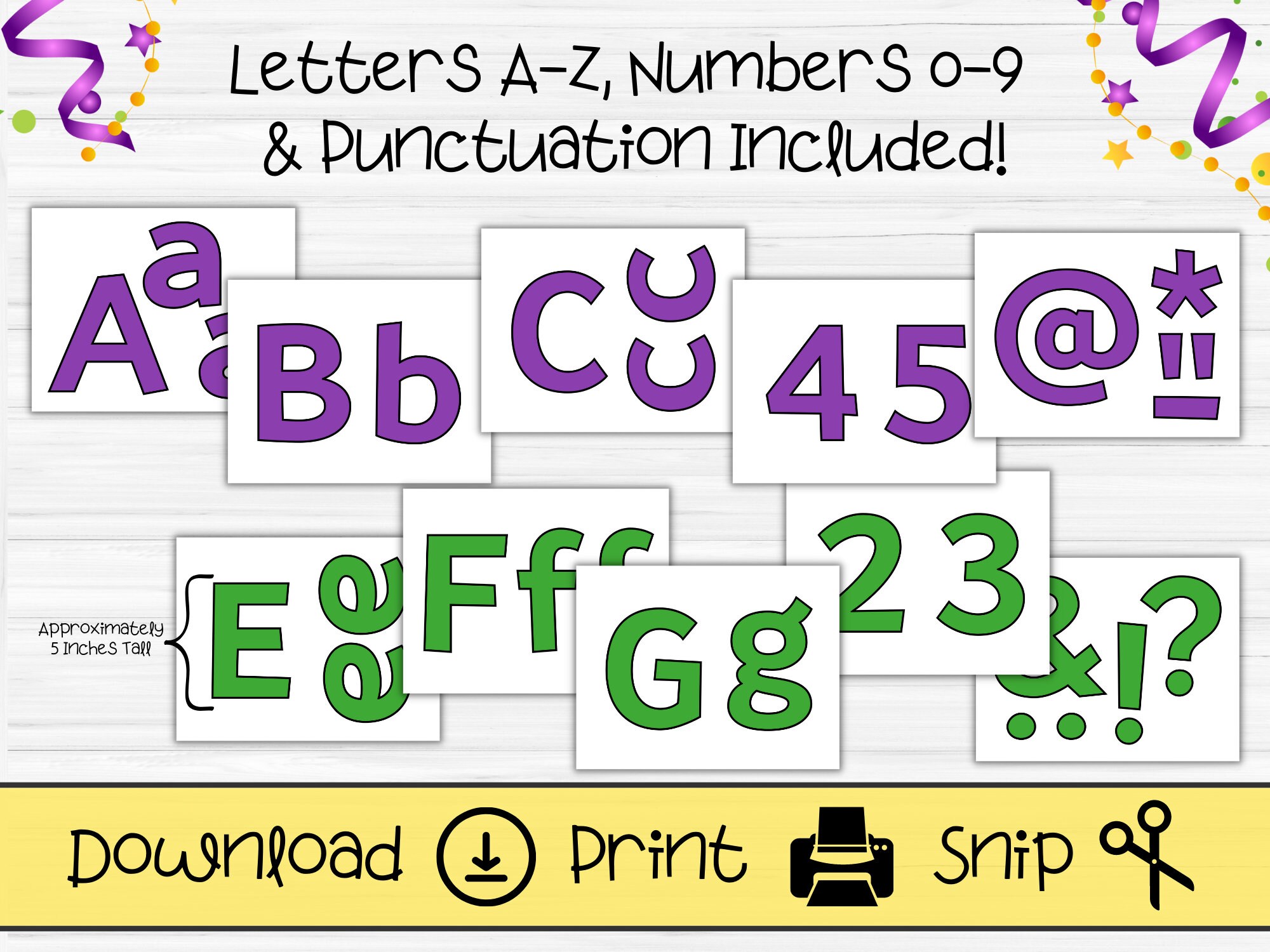 Mardi Gras Bulletin Board Set Printable Carnival & Mardi Gras Classroom ...