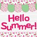 Watermelon Bulletin Board Set: Printable Letters, Border & Bunting ...