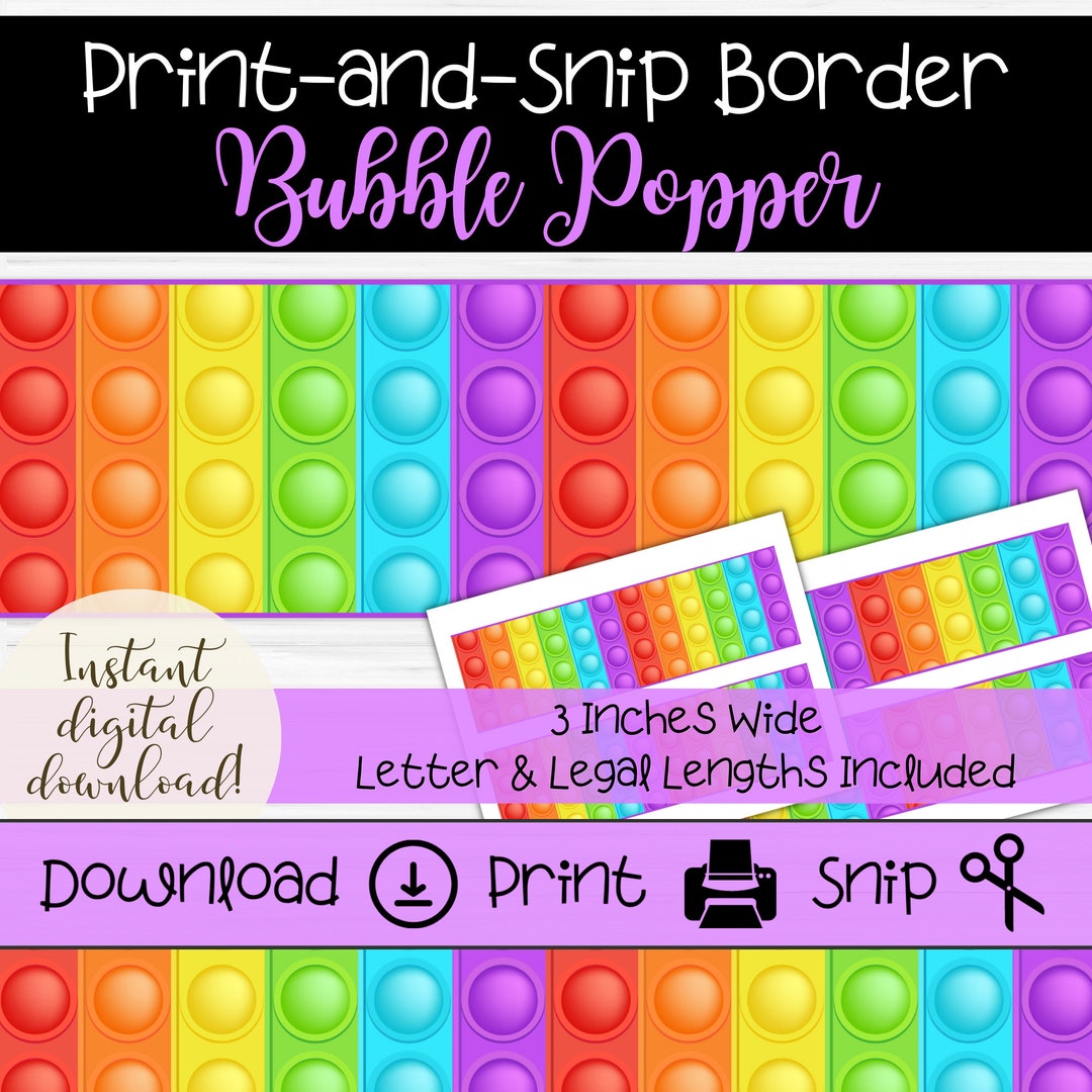 Printable Bubble Popper Bulletin Board Border | Cute Classroom Trim ...