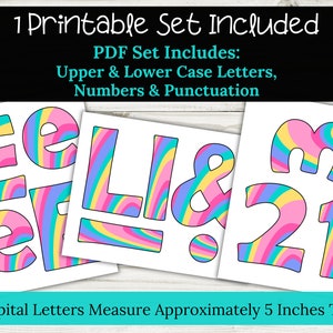 Rainbow Bulletin Board Letters | Printable Letter Set for Teachers ...