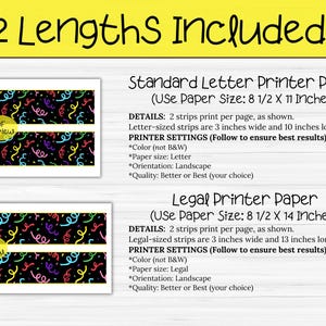 Birthday Bulletin Board Border Strips | Printable Party Trim ...