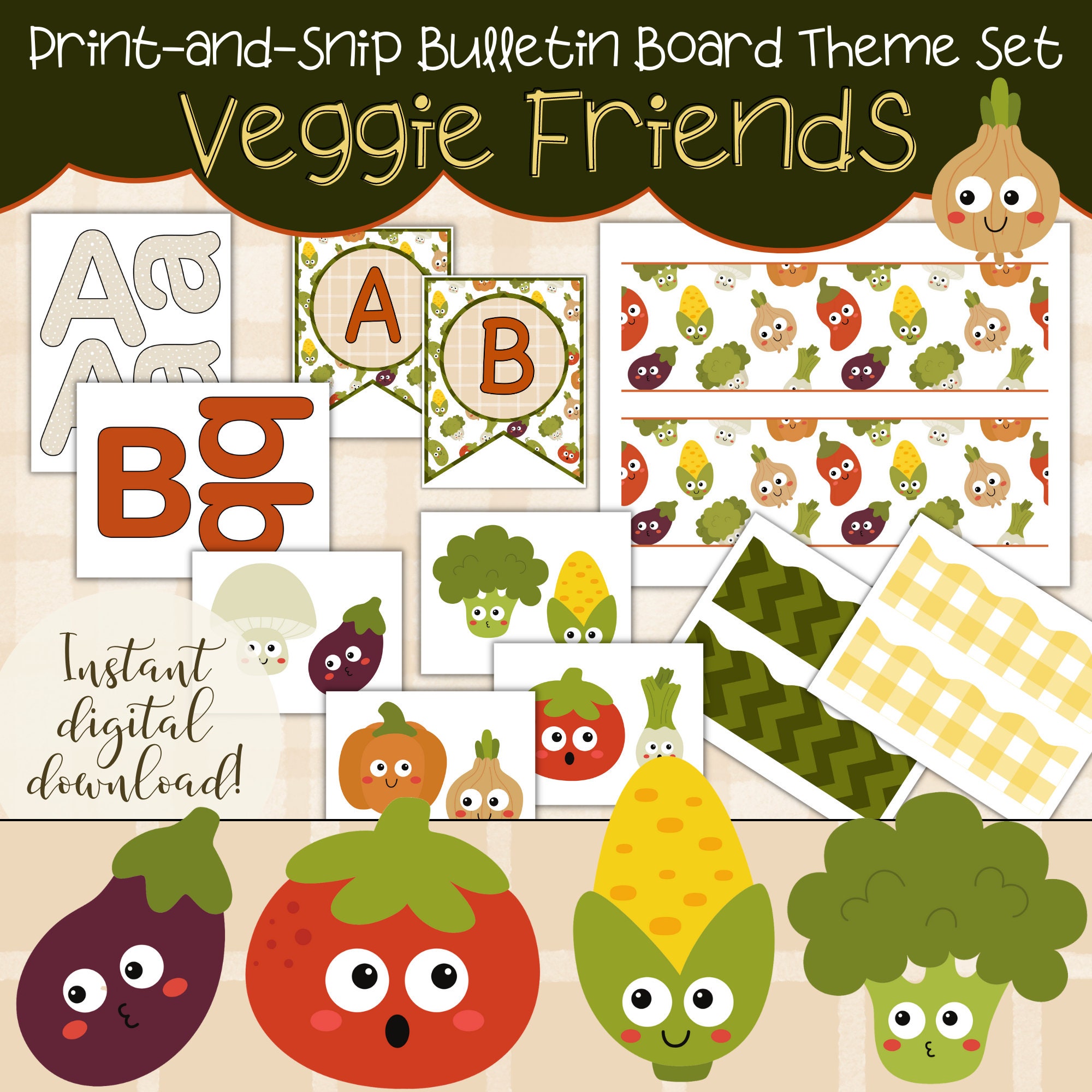 Fruits And Vegetable Bulletin Board