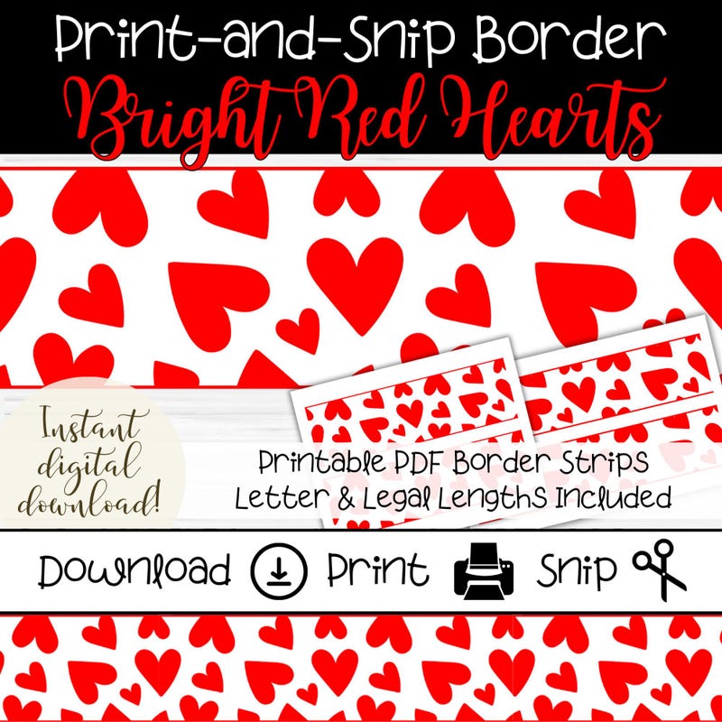 Valentines Day Borders - Etsy