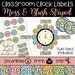 Classroom Clock Labels | How to Tell Time | Analog Clock | Elementary ...