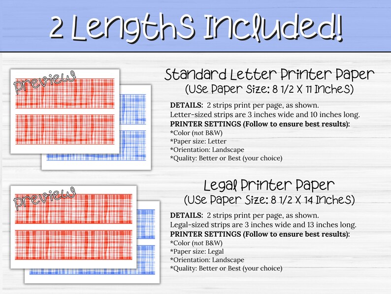 Printable Bulletin Board Borders in Light Blue and Red Watercolor Plaid ...