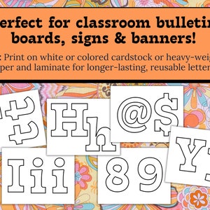 Retro Style Bulletin Board Letter Set | Printable Letters for Teachers ...