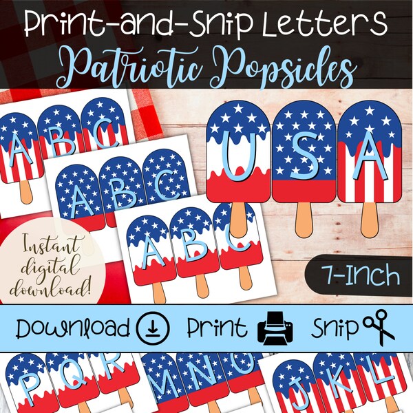 Patriotic Letters - Etsy
