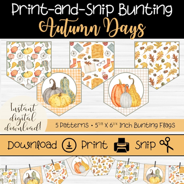 Autumn Bunting - Etsy