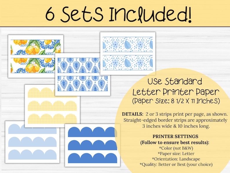 Borders for Classroom Bulletin Board Printable Border Strips Italian ...