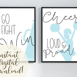 Cheerleading Prints: Cheer Loud, Go Fight Win (digital Download) - Etsy