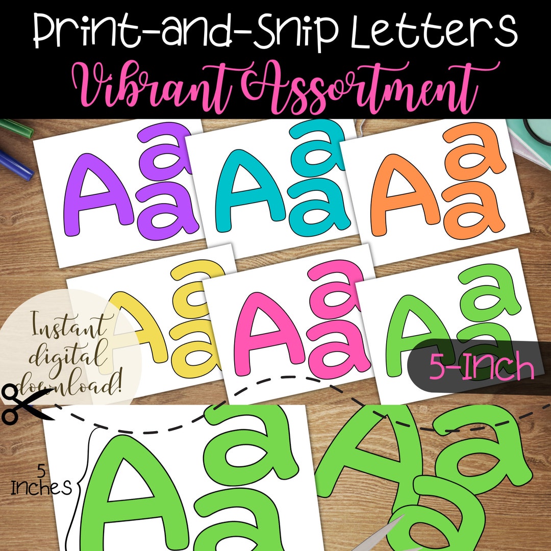 Bright Bulletin Board Letters | Printable Letter Sets for Teachers ...