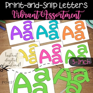 Bright Bulletin Board Letters | Printable Letter Sets for Teachers ...