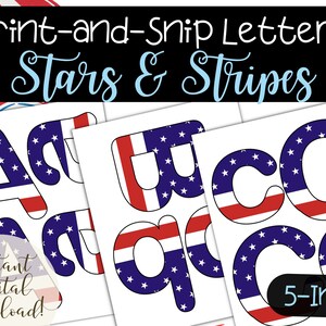 Patriotic Bulletin Board Letters | American Flag Theme | 5 Inch ...