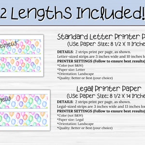 Bulletin Board Border Strips | Birthday Balloons Theme | Printable ...