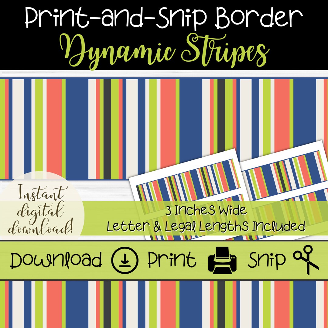 Printable Bulletin Board Border for Classroom Teachers, DIY Signs and ...