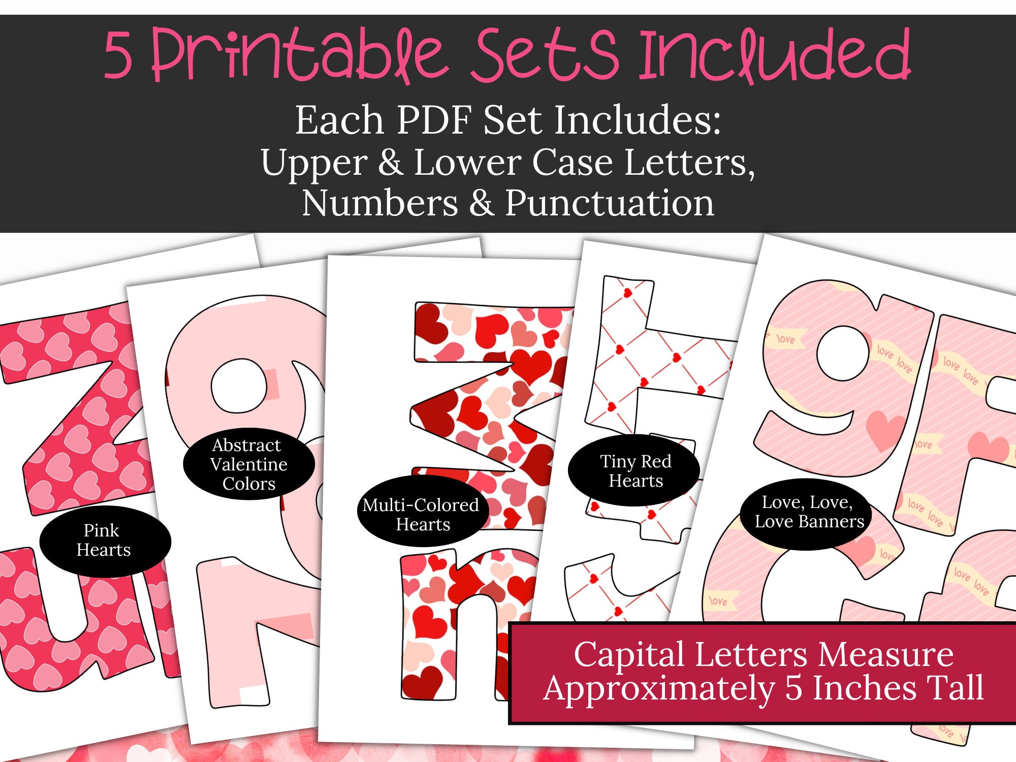 Printable Valentine's Day and February Bulletin Board Letters for ...