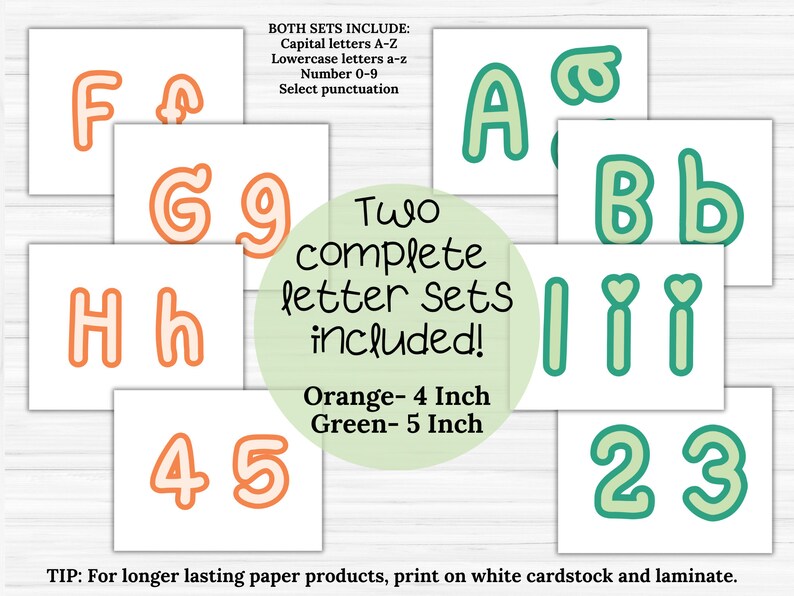Bulletin Board Printable Kit Orange Fruit Themed Classroom Display Back ...