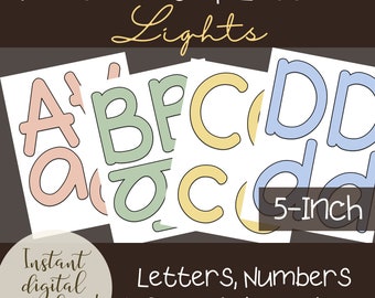 Handwritten Printable Letters and Numbers for Bulletin Boards Print and ...
