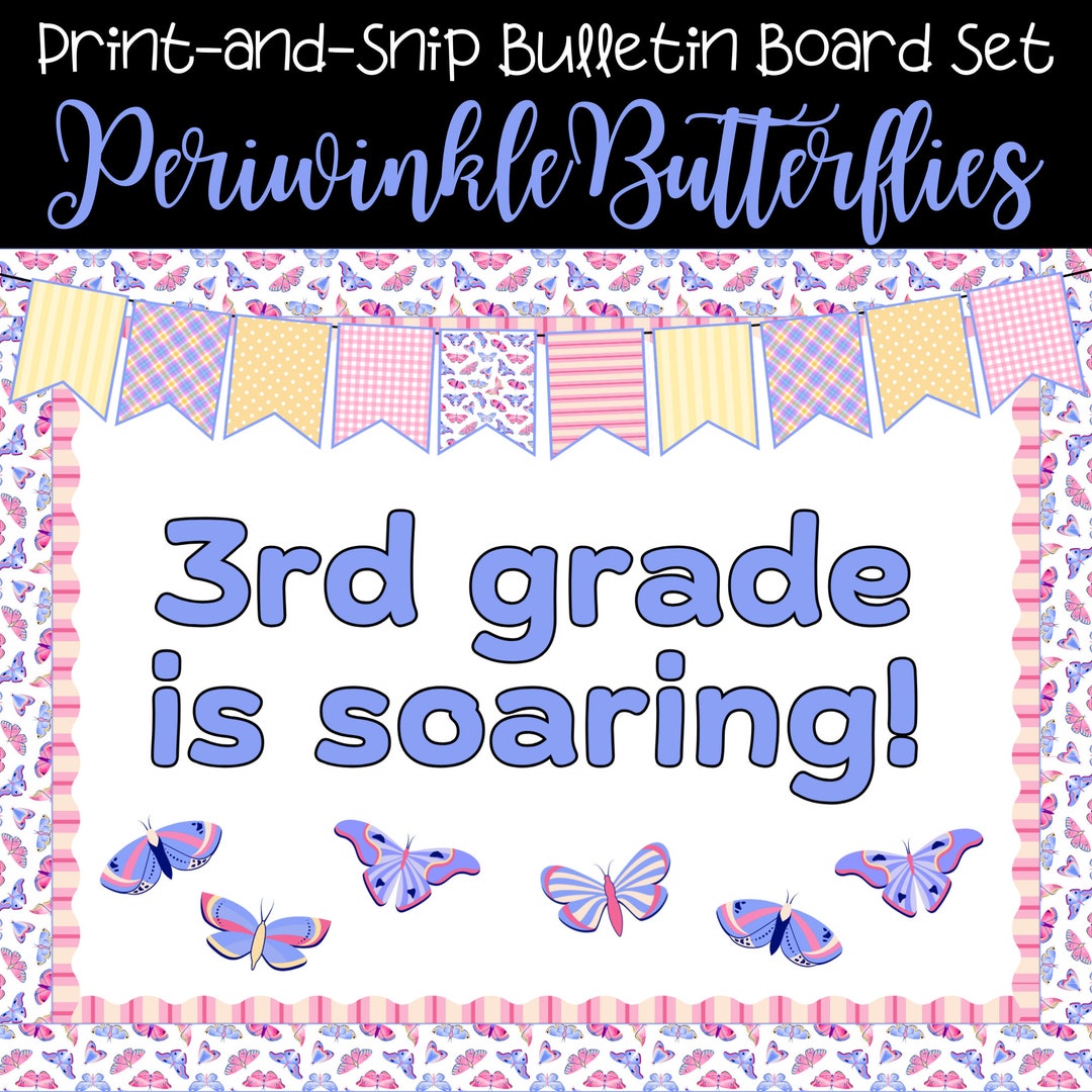 Butterfly Bulletin Board Kit | Back to School Classroom Theme | Pastel ...