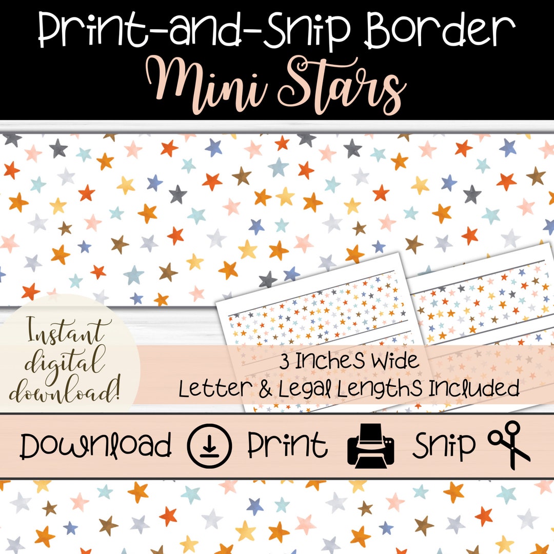 Stars Bulletin Board Border | Printable Trim for Classroom Bulletin ...