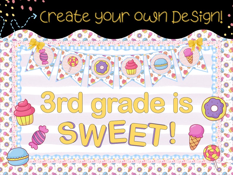 Sweet Treats Theme Bulletin Board Printable Set for Classroom - Etsy