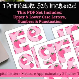 Strawberry Bulletin Board Letters | Printable Letter Set for Teachers ...
