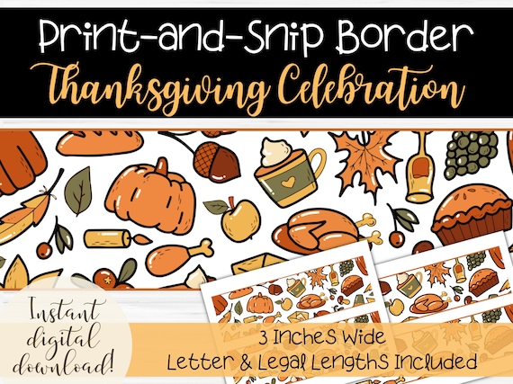 Free Printable Thanksgiving Borders