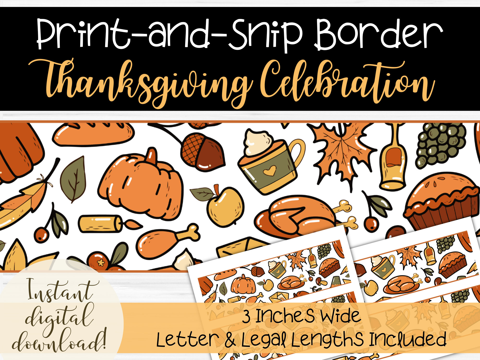 Thanksgiving Turkey Border