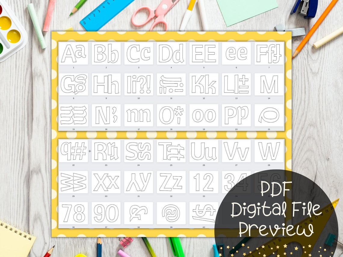 Big Printable Bulletin Board Letters for Teacher's - Etsy